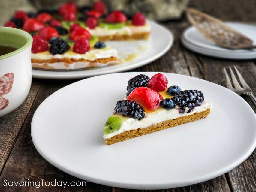 Cream Cheese Fruit Tart with Gluten-Free Almond Crust